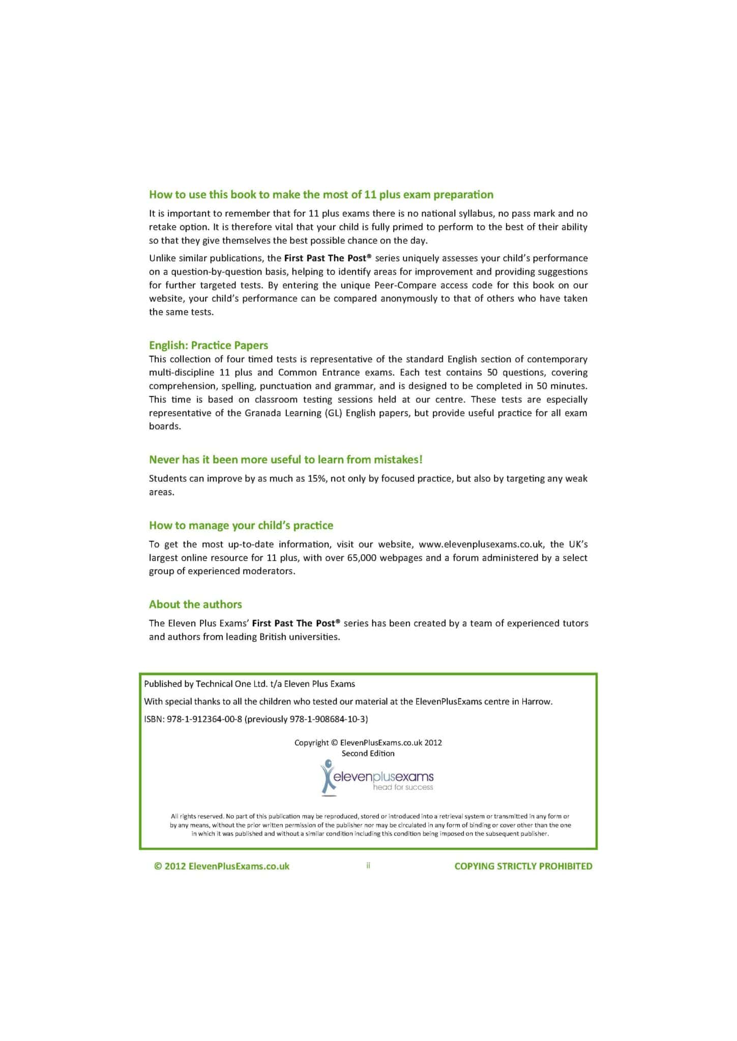 Eleven Plus Exams GL English Practice Papers (Multiple Choice) Book 1 ...