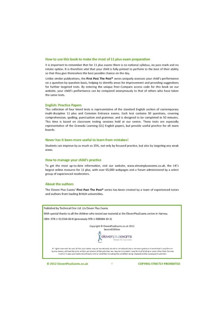 Eleven Plus Exams GL English Practice Papers (Multiple Choice) Book 1 ...