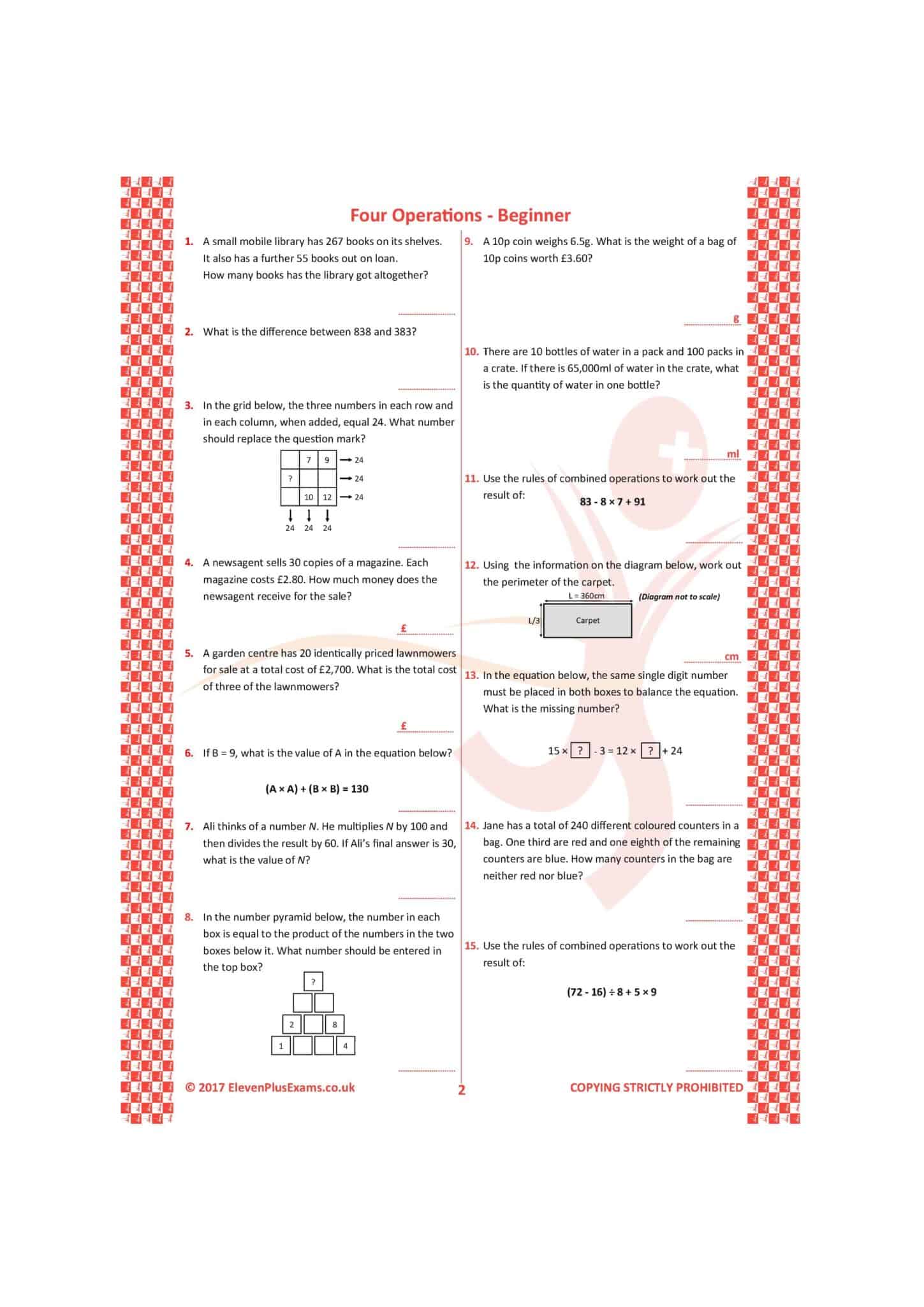 11+ Essentials - Maths: Worded Problems Book 2 (First Past the Post ...