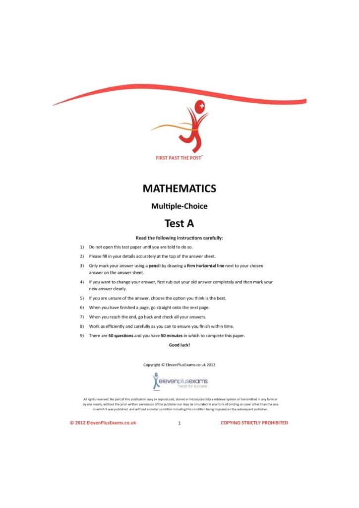 Eleven Plus Exams GL Maths Practice Papers (Multiple Choice) Book 1 ...