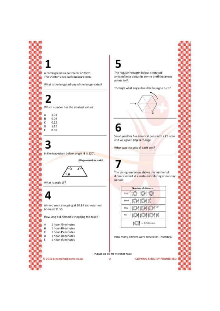 Eleven Plus Exams GL Maths Practice Papers (Multiple Choice) Book 1 ...
