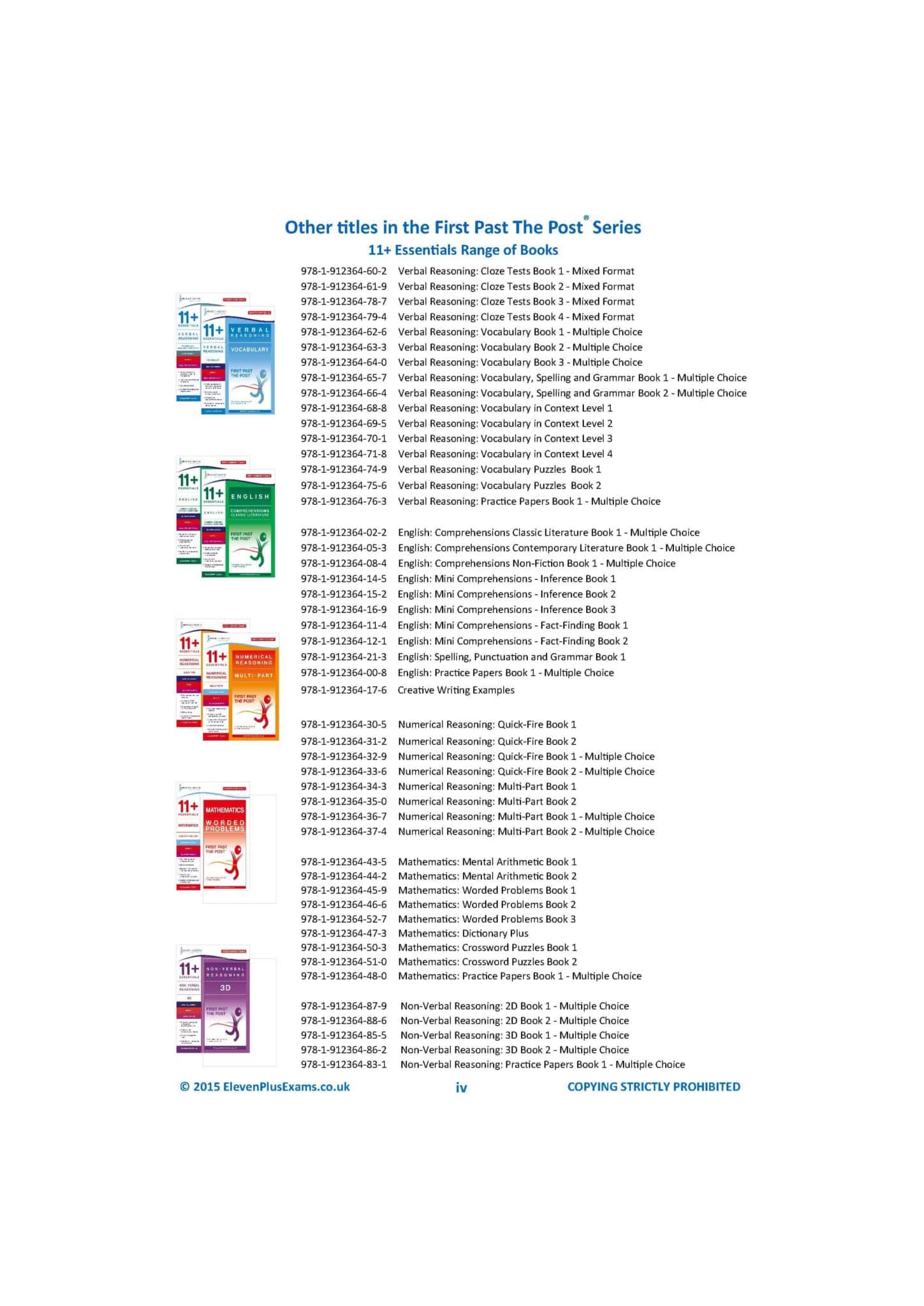 11+ Essentials - Verbal Reasoning: Vocabulary Book 3 (First Past the ...